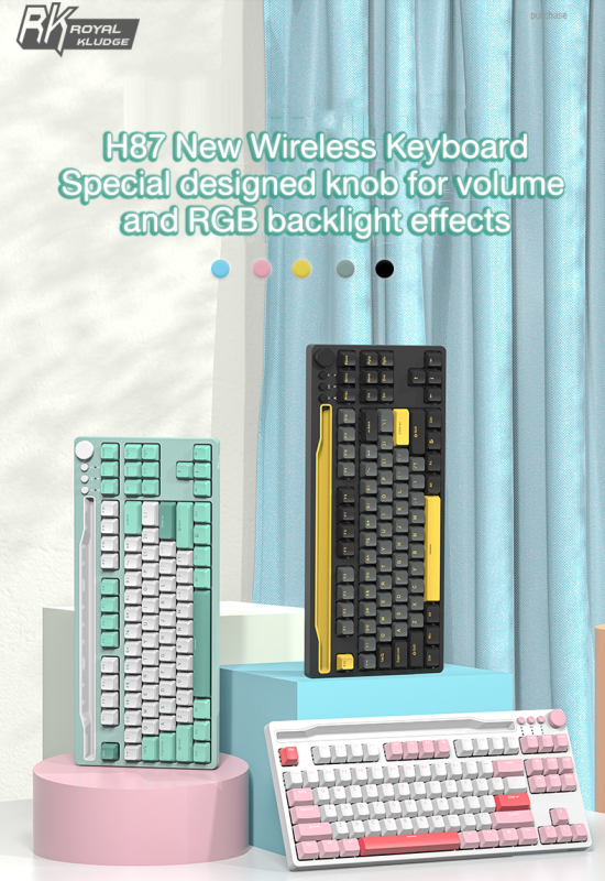 Gplanet colorful PBT keycaps for RK100 RK84 RK68 OEM profile คีย์แคป ...